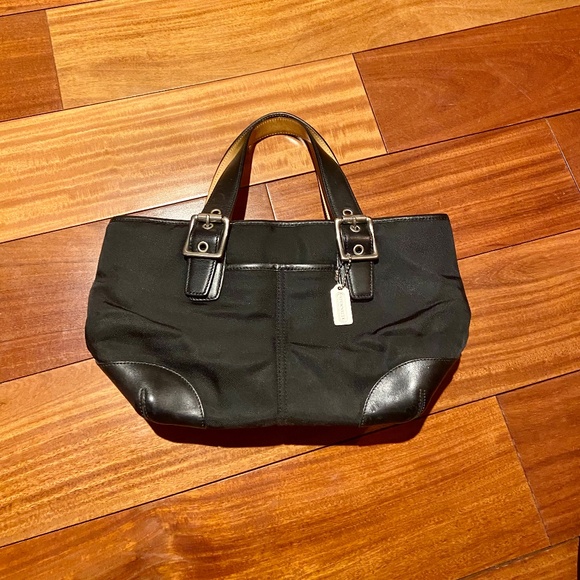 Coach | Bags | Coach Black Nylon Handbag | Poshmark